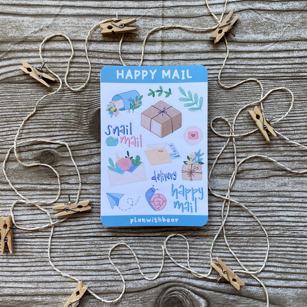Happy Mail Sticker Sheet Bullet Journal Stickers - Etsy