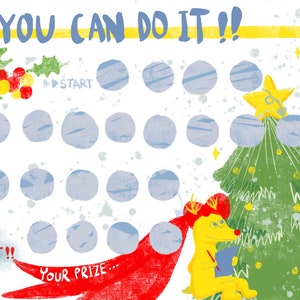 Christmas Reward Chart for Kid Printable Holiday Christmas | Etsy