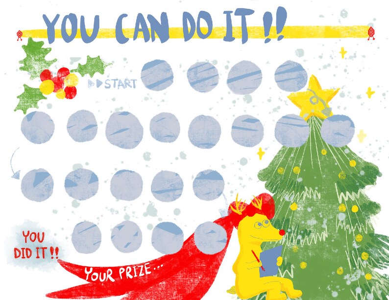 Christmas Reward Chart for Kid, Printable Holiday Christmas Reward ...