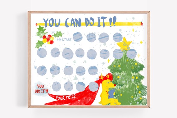 Christmas Reward Chart for Kid Printable Holiday Christmas | Etsy