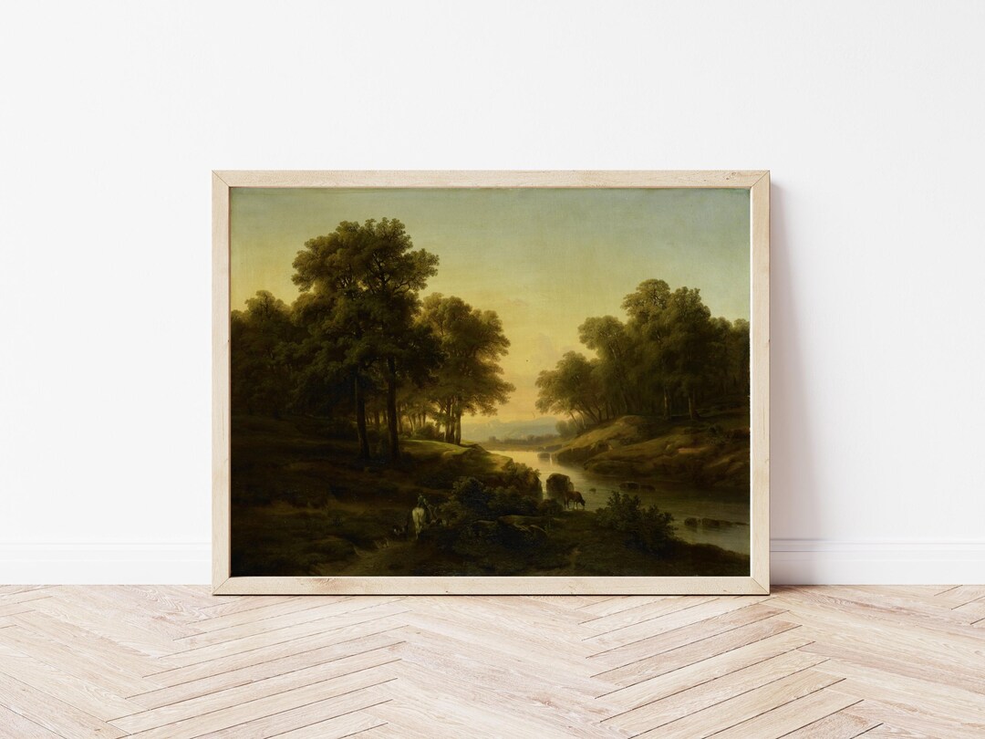Landscape Print by Alexandre Calame, Vintage Mountain Scenery, Classic ...