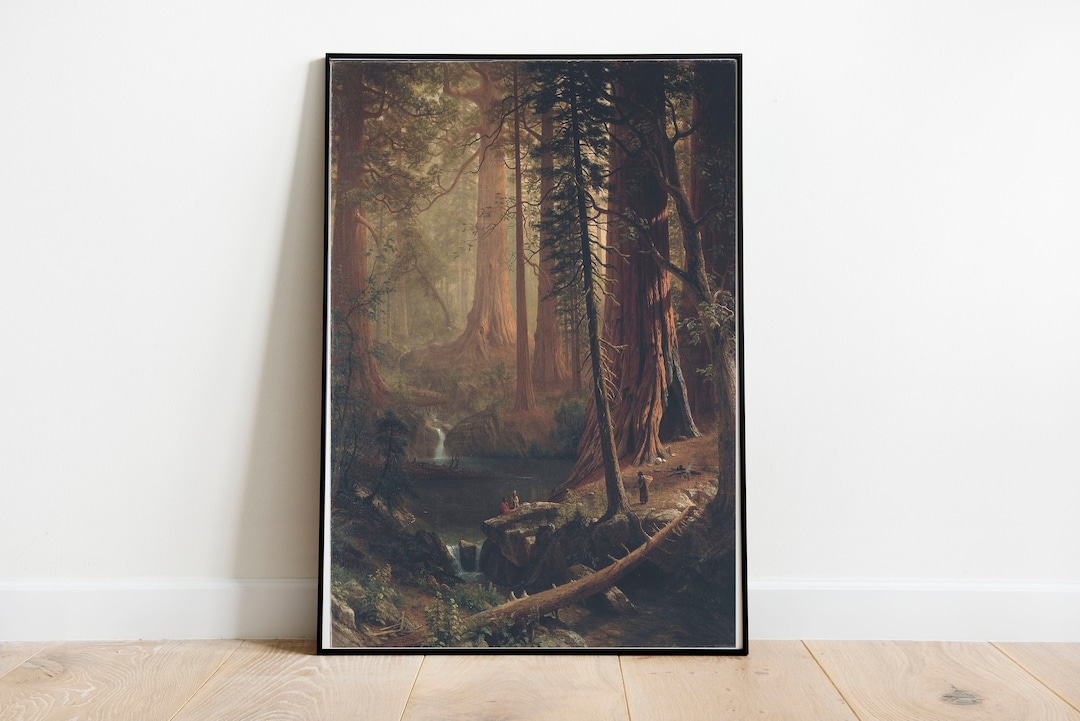 Giant Redwood Trees of California Art Print: Albert Bierstadt Famous ...