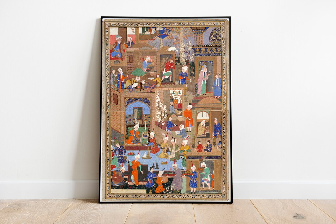 Persian Art by Mir Sayyid Ali, Traditional Persian Art, Colorful Art ...