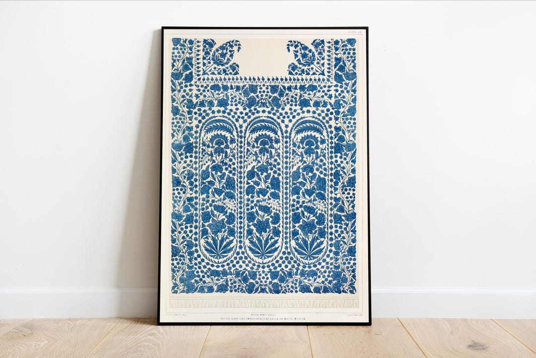 Indian Embriodery, Dacca Muslin Print, Vintage Textile Design, Matthew ...