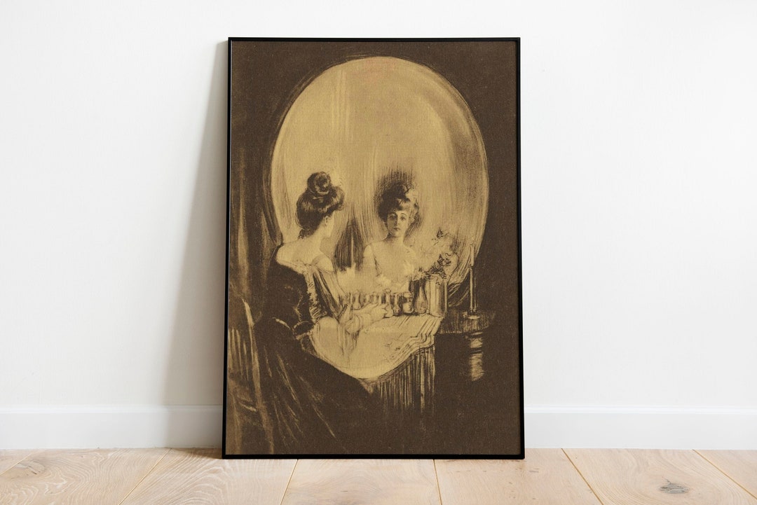 All is Vanity by Charles Allan Gilbert, Skull Poster, Antique Painting ...