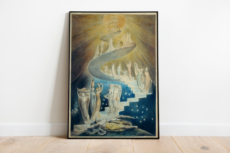 William Blake Jacob's Dream Ladder Classic Painting - Etsy