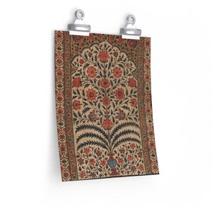 Indian Flowers and Plants Art Print, Traditional Art, India, Vintage ...