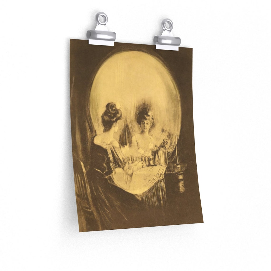 All is Vanity by Charles Allan Gilbert Skull Poster Antique - Etsy ...