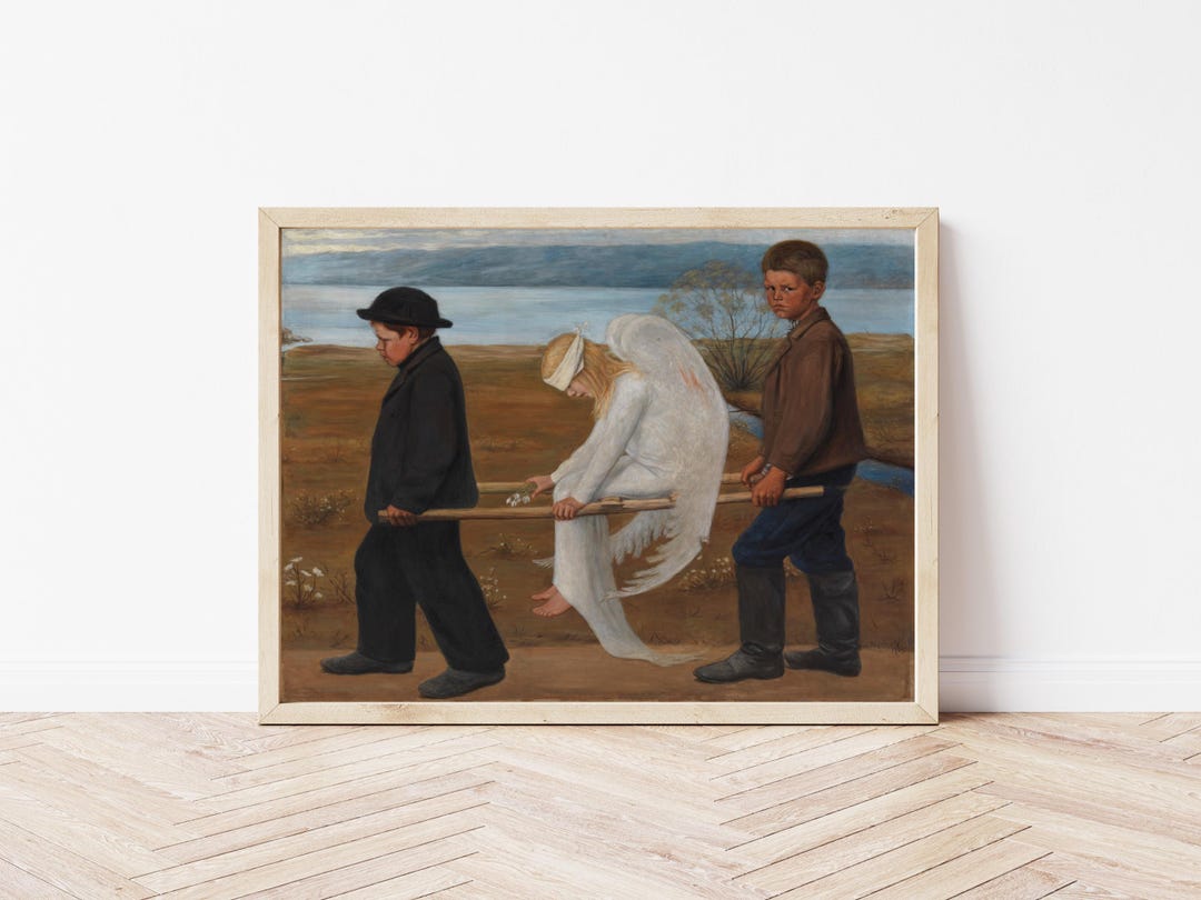 The Wounded Angel by Hugo Simberg, Symbolist Finnish Art Print ...