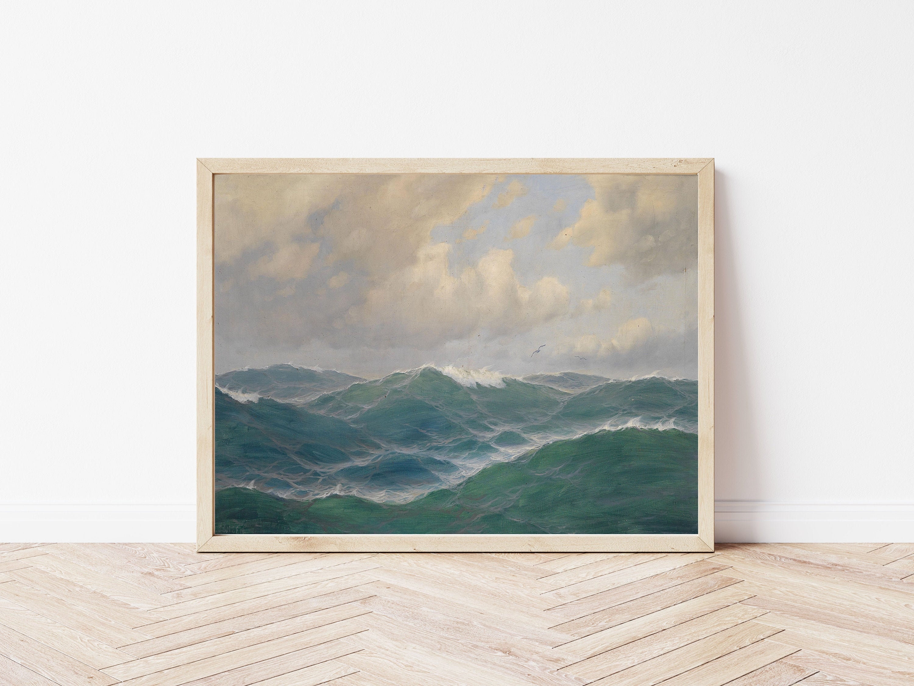 Bewegte by Max Jensen Vintage Ocean Painting Ocean Oil - Etsy