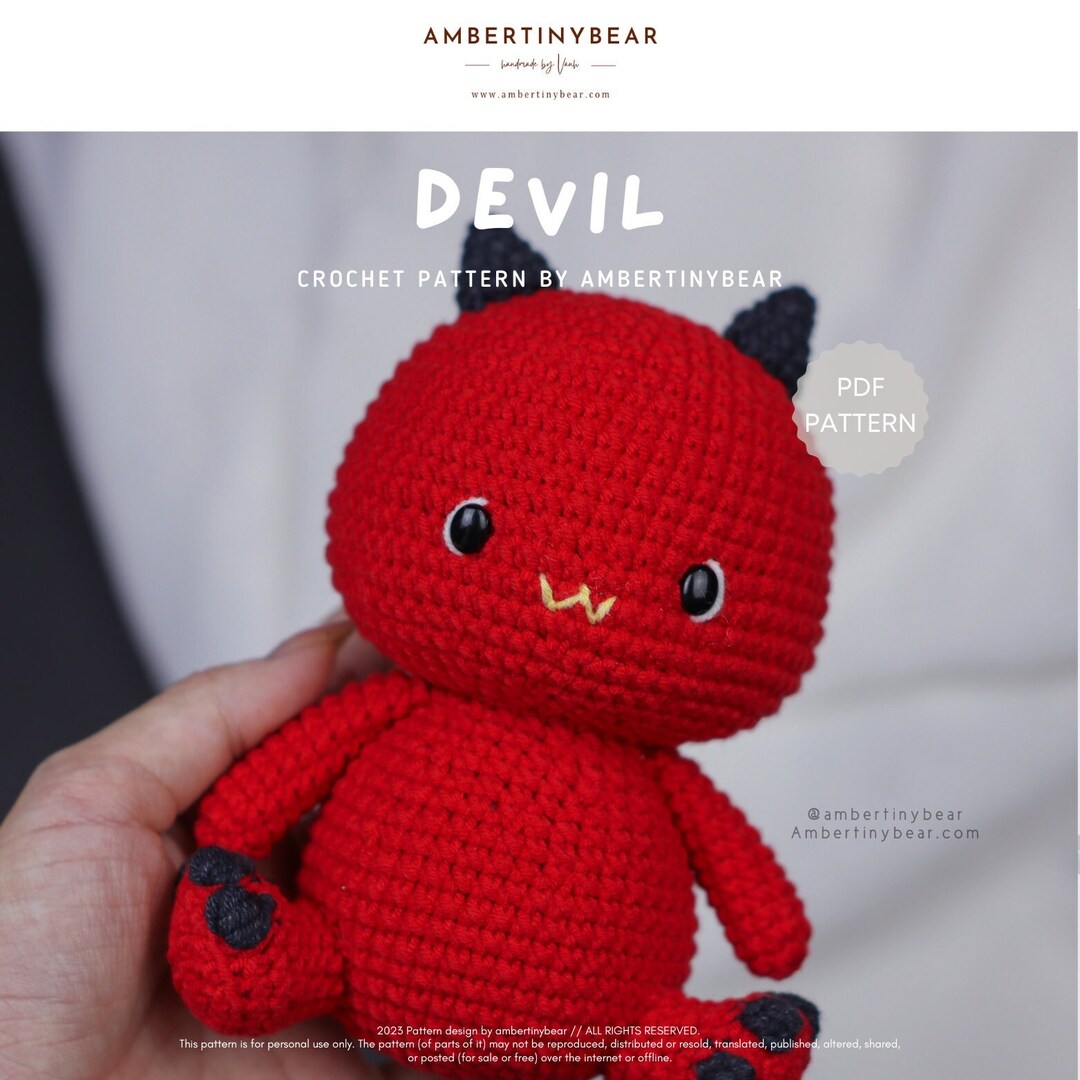 Devil Amigurumi Crochet Pattern: Halloween Toy (PDF Pattern) - Etsy