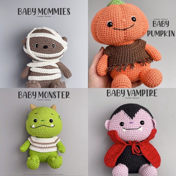 BUNDLE HALLOWEEN Collection Pattern Halloween Amigurumi | Etsy