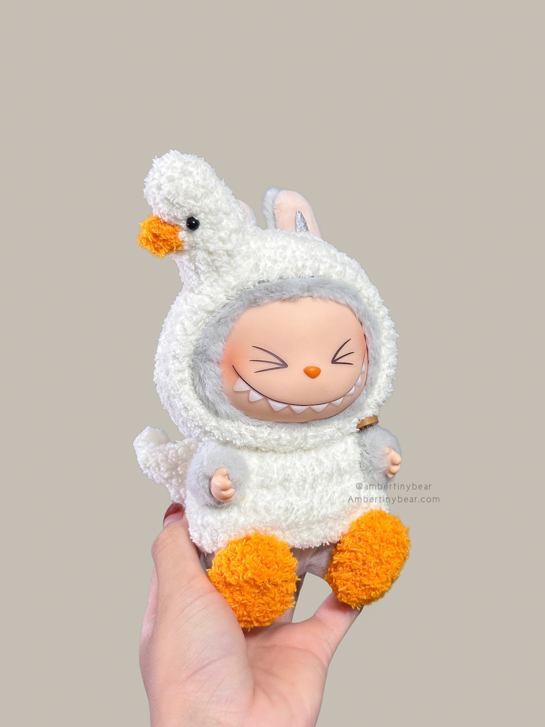 SET WHITE DUCK for Ver 2 - Labubu Have a Seat Clothes - Handmade Outfit ...