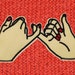 Premium Pinky Promise Hands Iron on Patch Classic Sew on Embroidered ...
