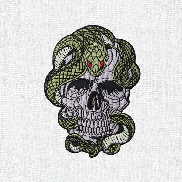 Snake and Skull Patch - Etsy
