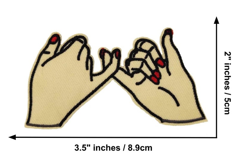 Premium Pinky Promise Hands Iron on Patch Classic Sew on - Etsy