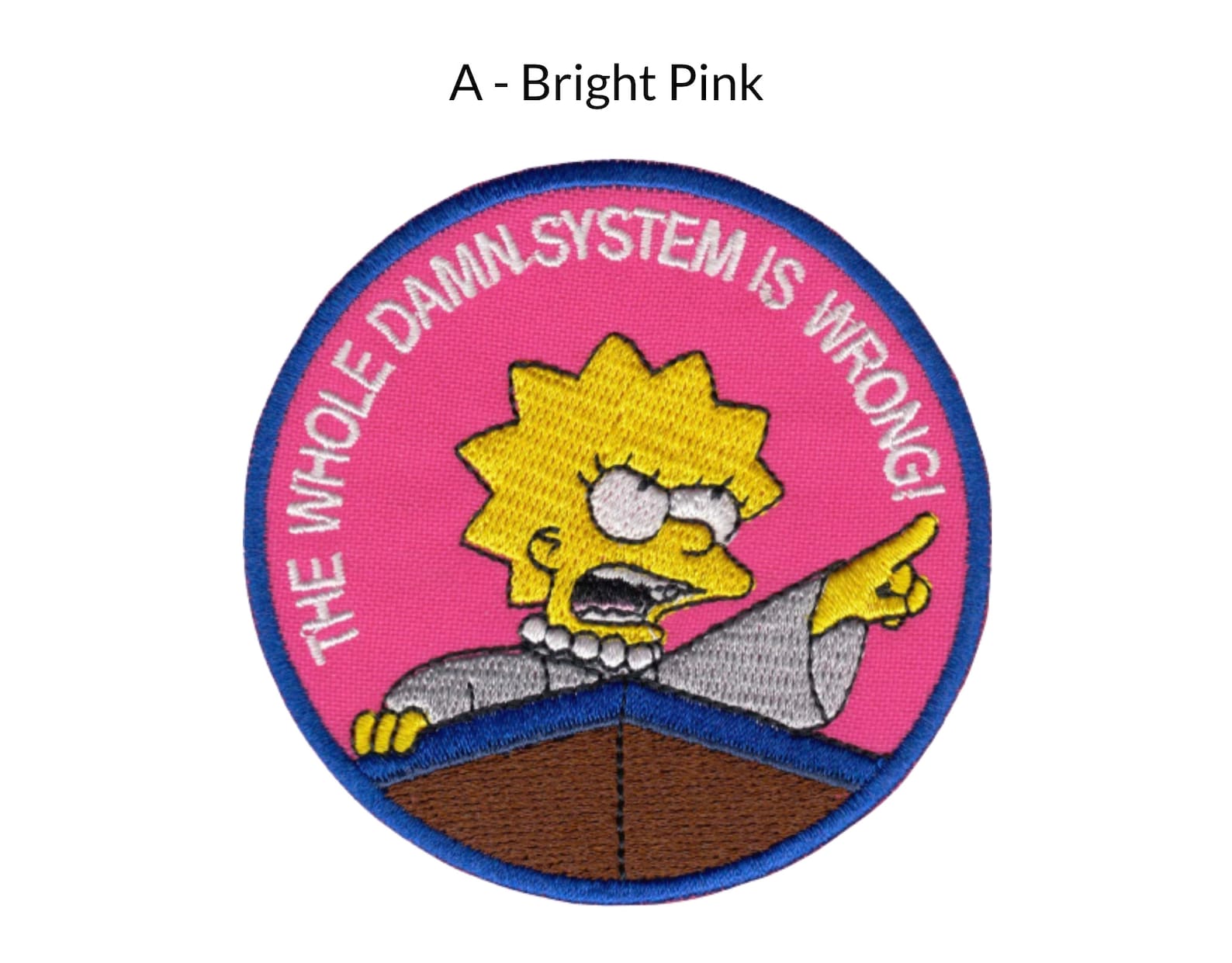 Lisa Simpson The Whole Damn System is Wrong Iron - Etsy España