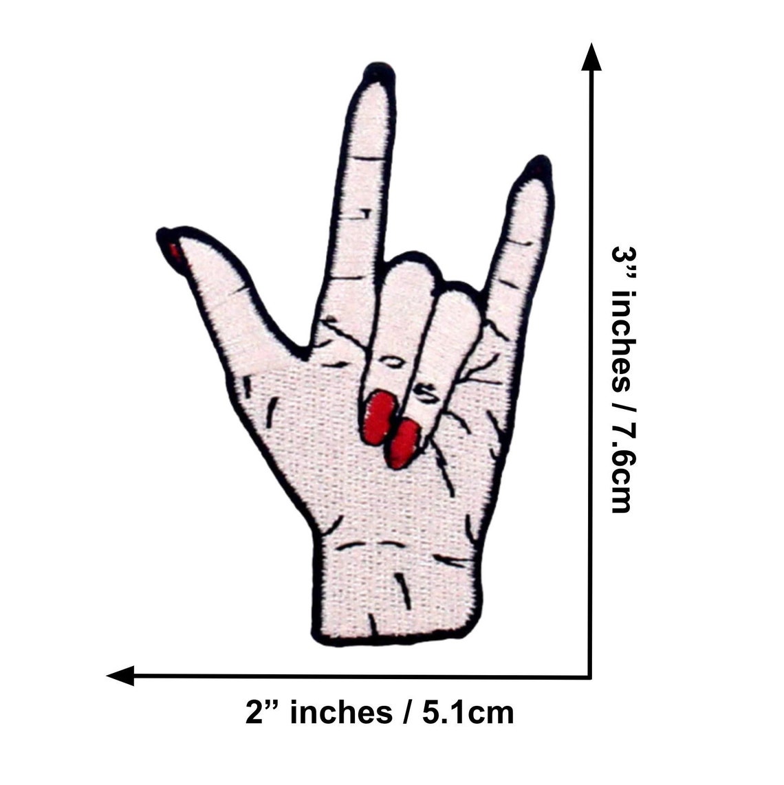 I Love You Sign Language Symbol ASL Iron on Patch Sew on - Etsy Denmark