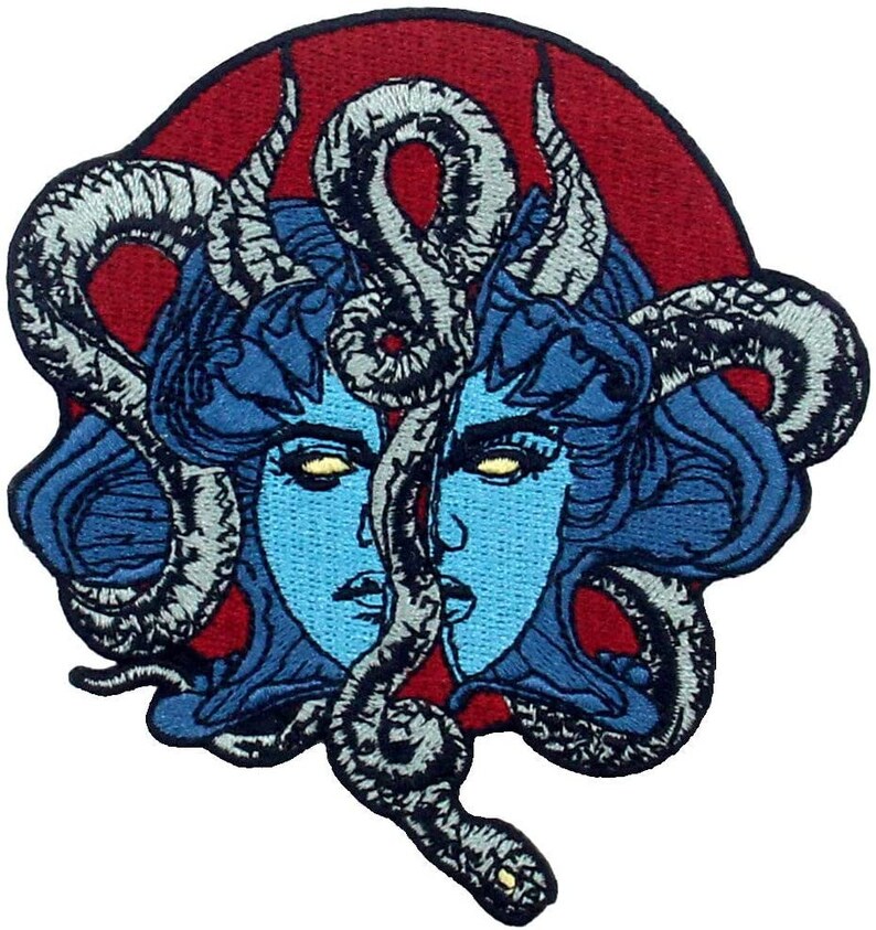 Premium Medusa Snake Head Devil Horns Iron on Patch - Etsy Ireland