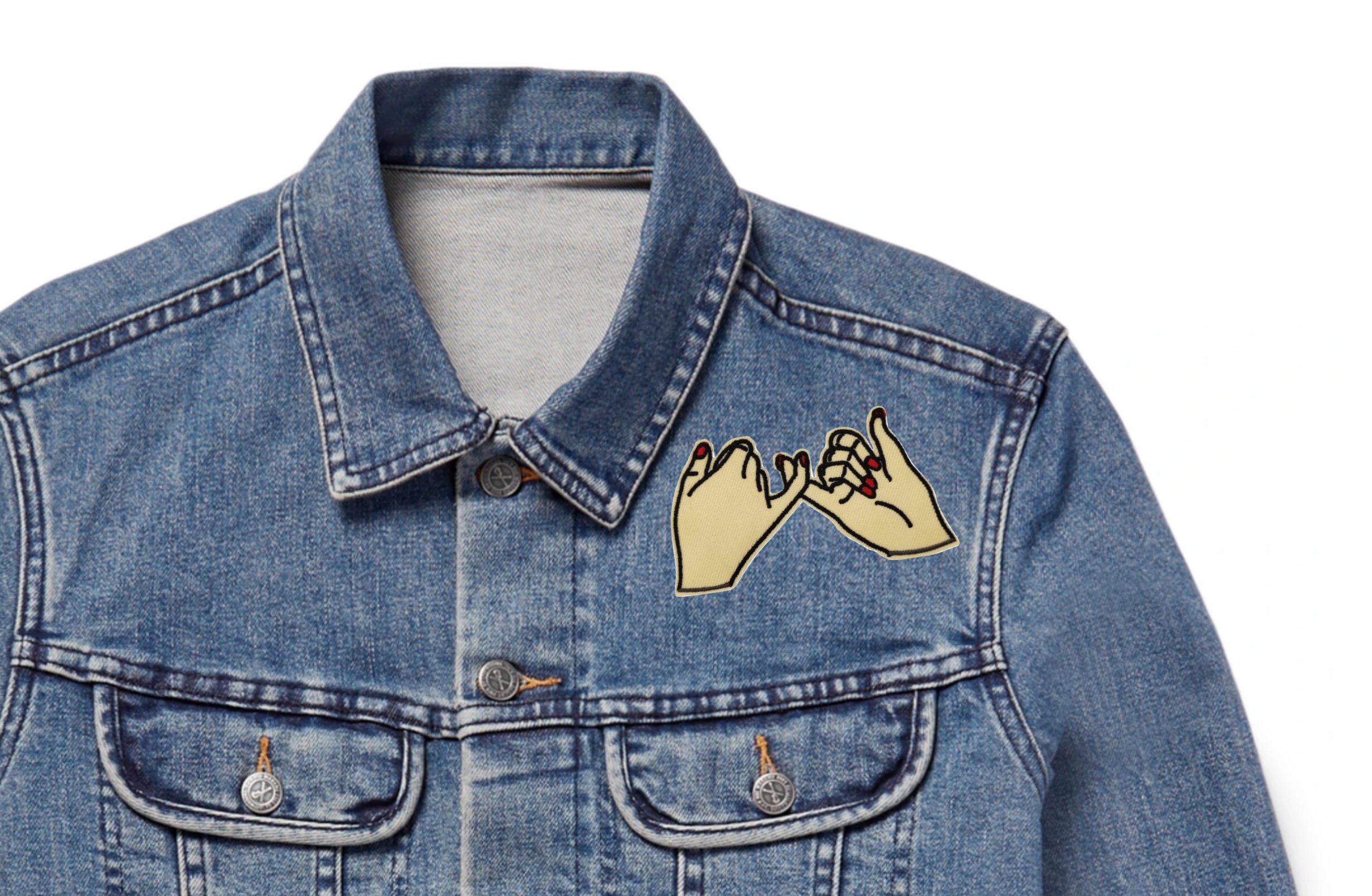 Premium Pinky Promise Hands Iron on Patch Classic Sew on - Etsy