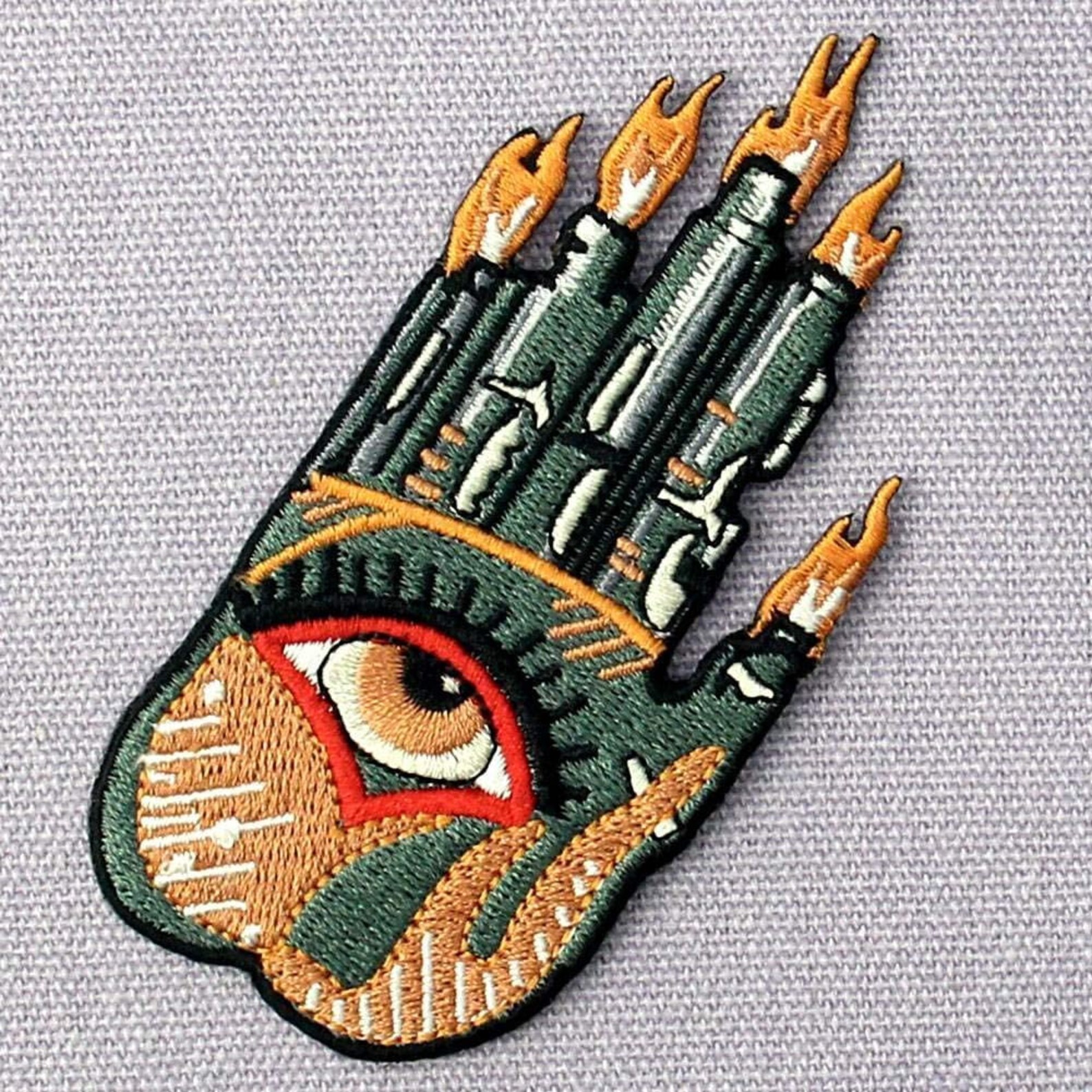 All Seeing Eye Candle Fingers Hand Sign Iron on Patch - Etsy