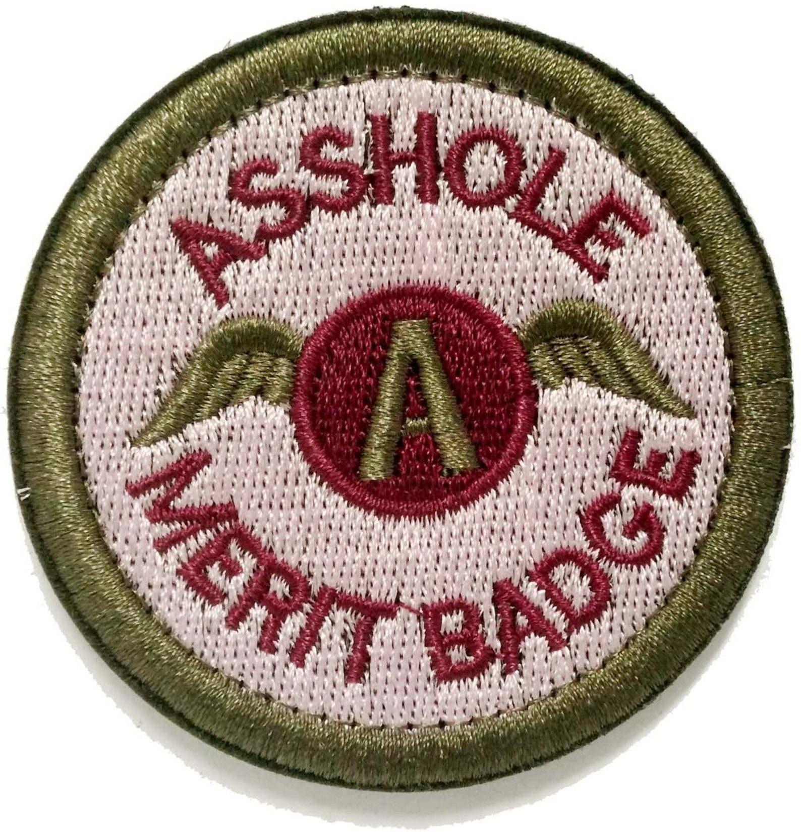 Asshole Merit Tactical Morale Badge Patch Funny Tac Badge Etsy