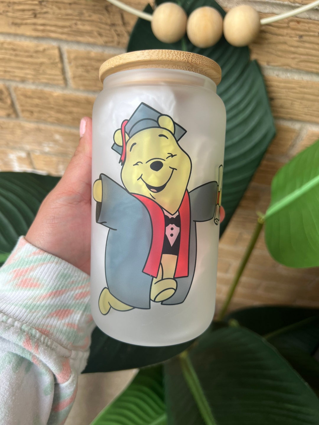 Class of 2024 Glass Cup Honey Bear Glass Cup Graduation Gift Graduated ...