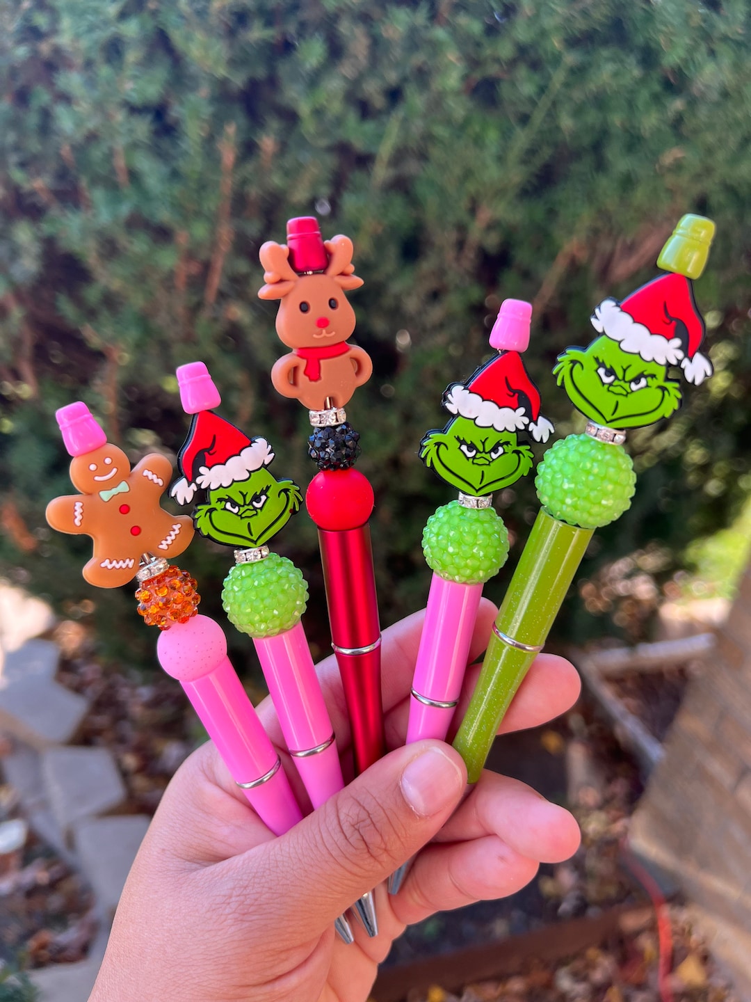 Christmas Pens Beaded Pen Holidays Pen Holidays Office Gift Christmas ...