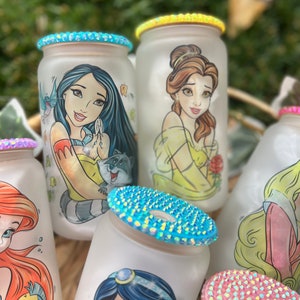 Princess Glass Can Sublimation | Tumbler | Glass Can | Custom-made ...