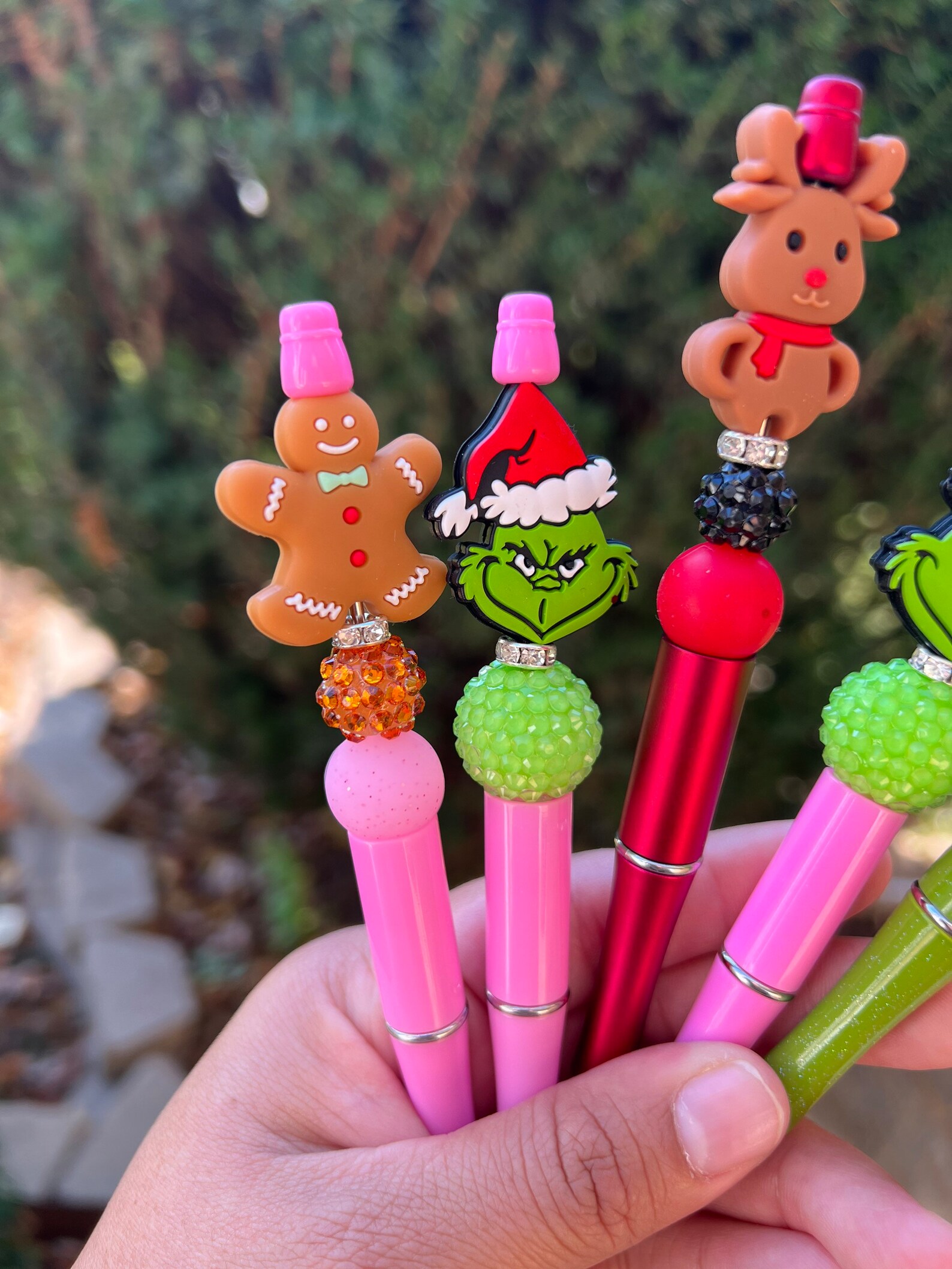 Christmas Pens Beaded Pen Holidays Pen Holidays - Etsy
