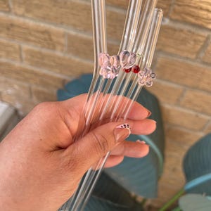 Bow Glass Straw| Cute Glass Straws| Glass Straw |gift for Her| Cup ...