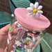 Pink Cherry Glass Cup: Spring Drinkware With Straw & Lid - Etsy