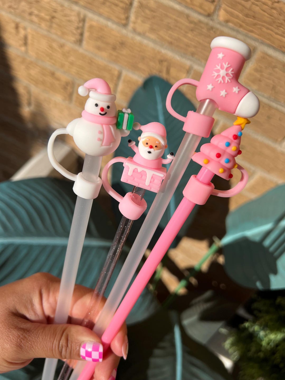 Christmas Straw Toppers - Etsy