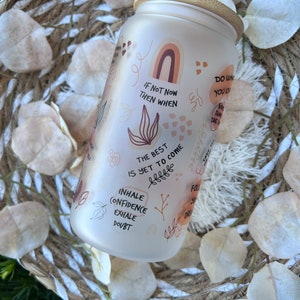 My Daily Motivation Glass Cansublimation Frosted Can Glass Positive ...