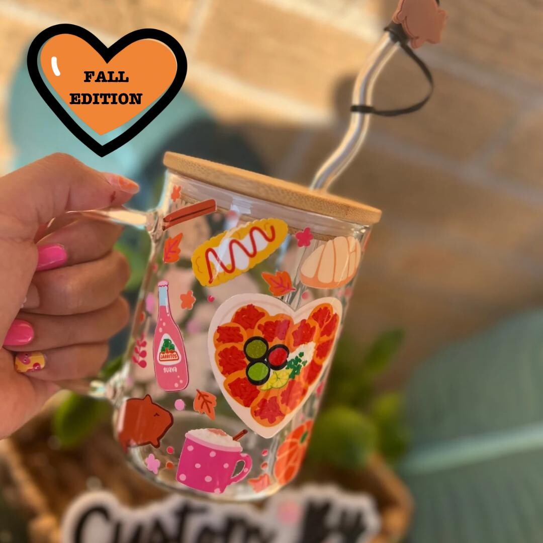 Mexican Snacks Glass Cup| Mug| Mexican Candies| Hispanic Cup| Hispanic ...