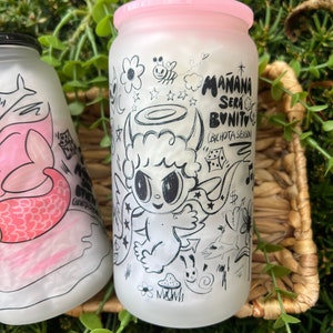 Singer Glass Cup Frosted Can Sublimation Cup Glass Cup - Etsy