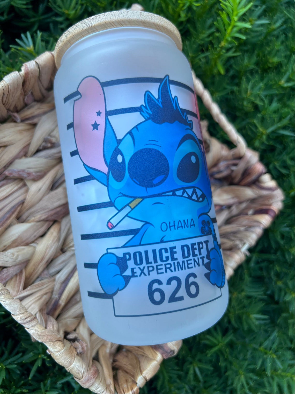 Alien Bad Guy Glass Can Sublimation Stitch Frosted Can - Etsy