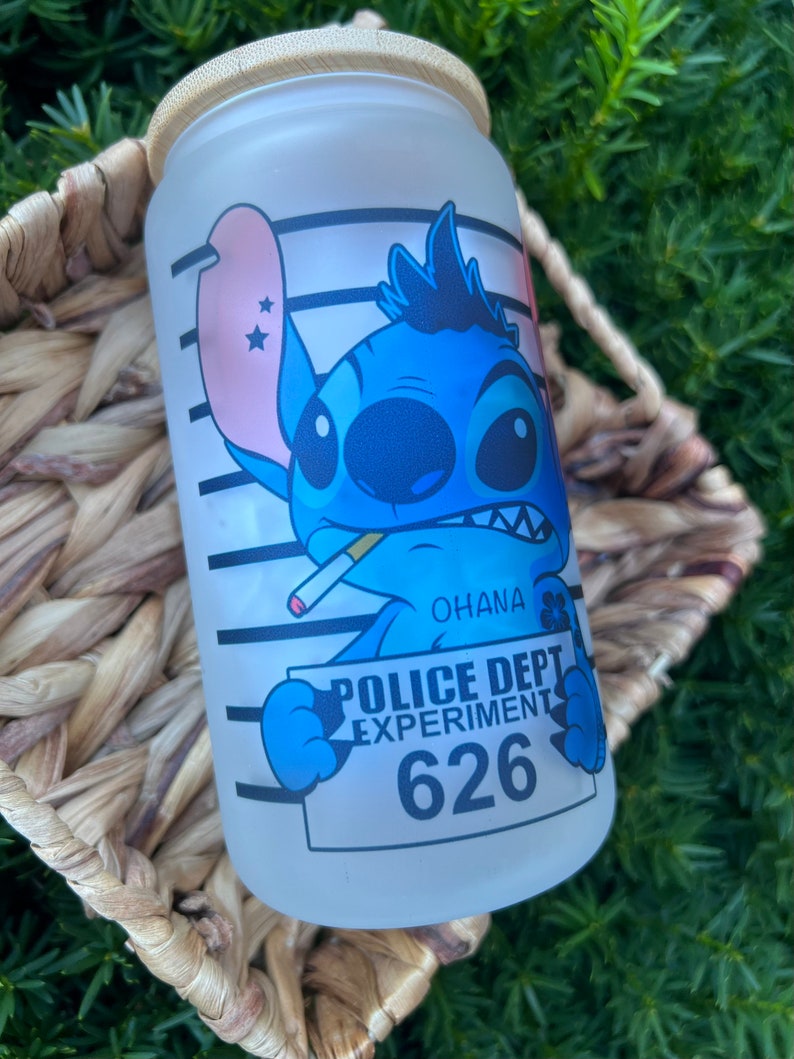 Alien Bad Guy Glass Can Sublimation Stitch Frosted Can - Etsy