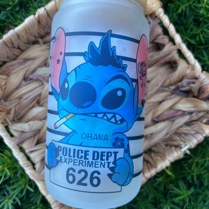 Alien Bad Guy Glass Can Sublimation Stitch Frosted Can - Etsy