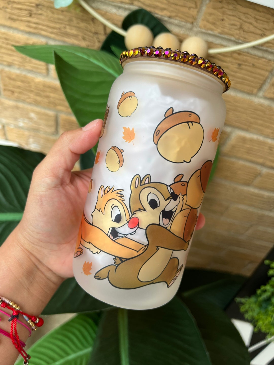 Chipmunks Glass Can| Frosted Can| Sublimation | Iced Coffee Glass Cup ...