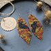 Golden Raven - Handwoven Beaded Earrings,long Modern Earrings,dark ...