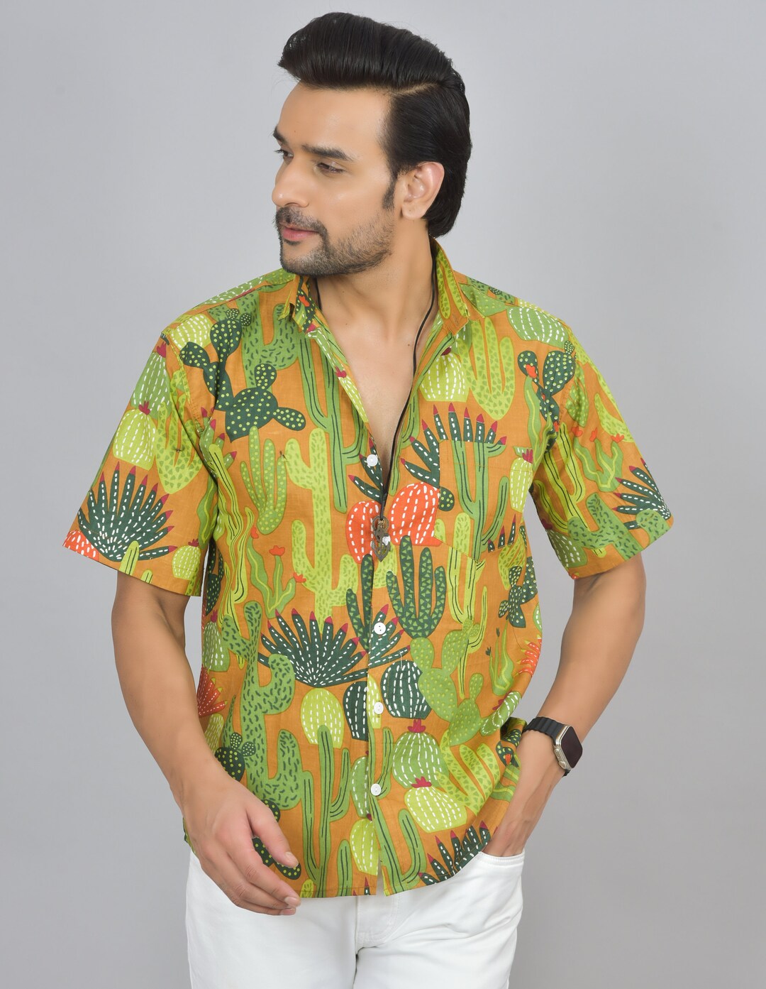 Men Cotton Shirt,hand Block Printed Shirt, Handmade, Mens Clothing ...