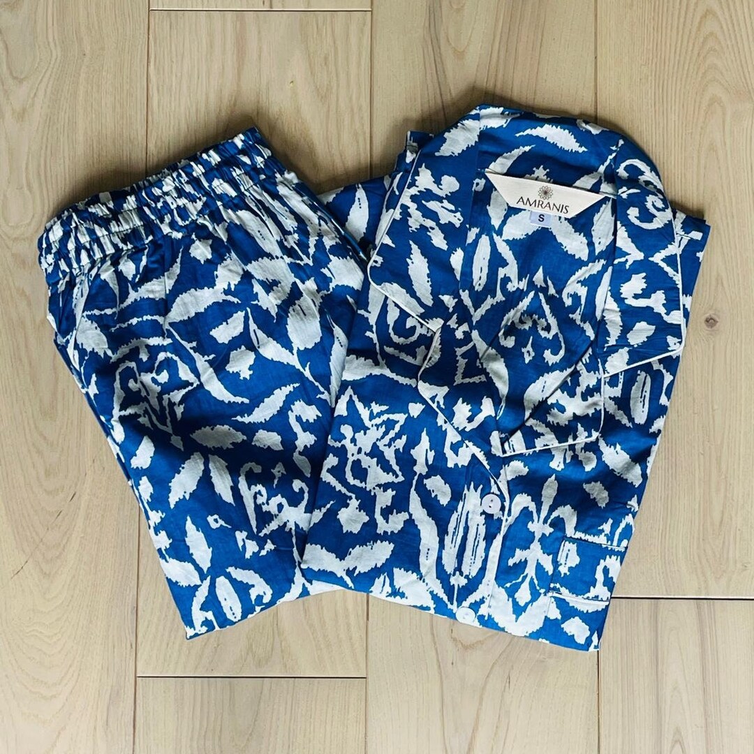 Cotton PJ Sets, Cotton Long Sleepwear, Lightweight Cotton Pajamas ...