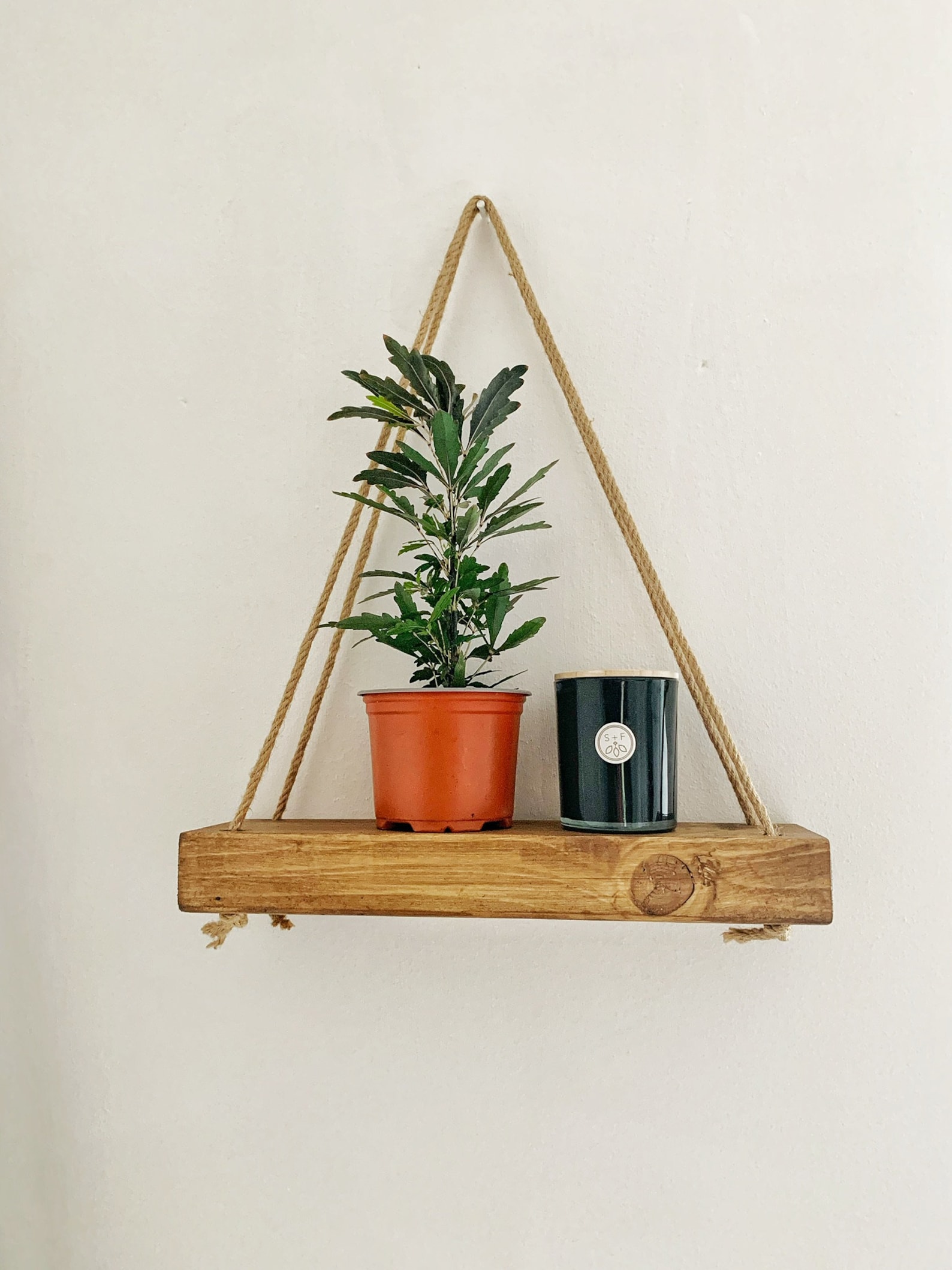 Shelf/rope Shelf/shelves/wood/hanging Rope Shelves/diy/rope/wall Art ...