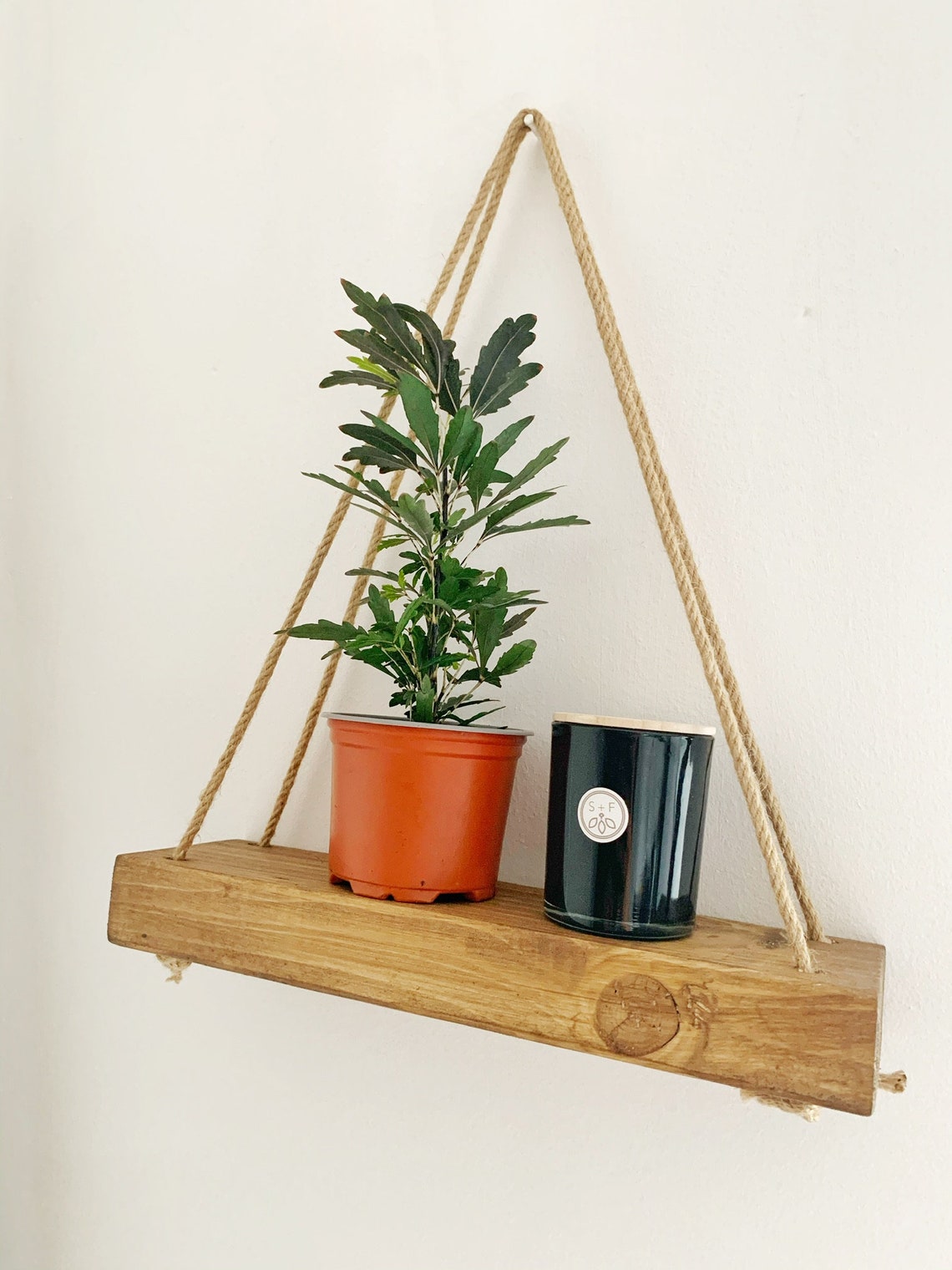 Shelf/rope Shelf/shelves/wood/hanging Rope - Etsy