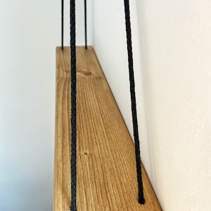 Shelf/rope Shelf/shelves/wood/hanging Rope Shelves/diy/rope/wall Art ...
