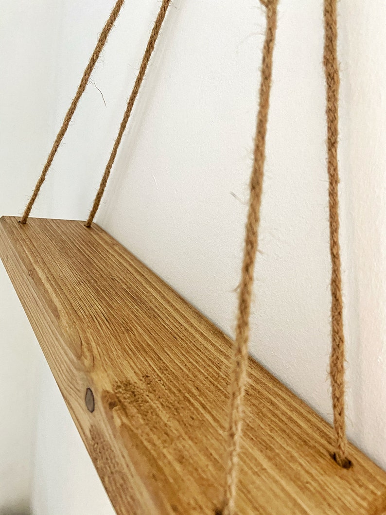 Shelf/rope Shelf/shelves/wood/hanging Rope - Etsy
