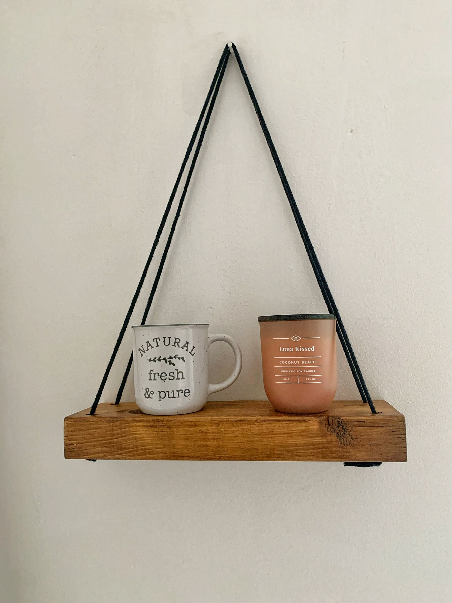 Shelf/rope Shelf/shelves/wood/hanging Rope - Etsy