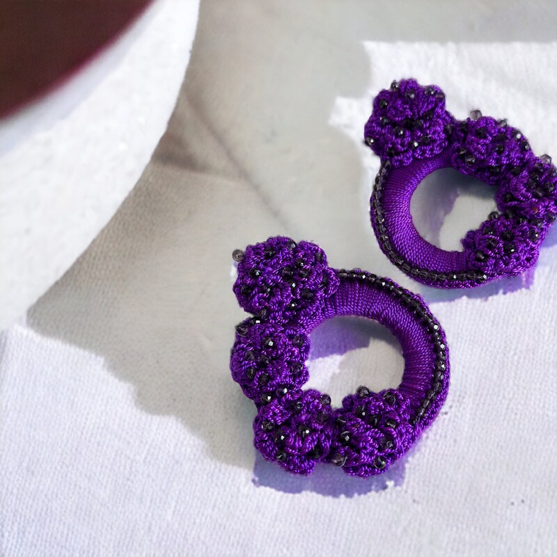 Wool Earrings - Etsy
