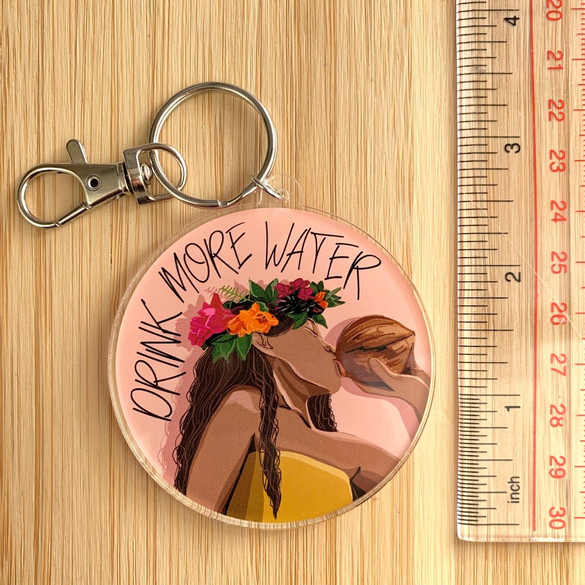 Drink More Water Acrylic Keychain/ Acrylic Keychain/ | Etsy